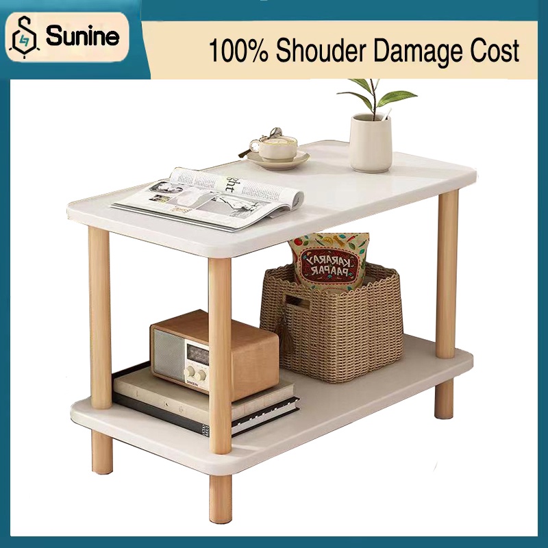 Wood Side Table Fast to Assemble Multi--function Fashionable Durable ...