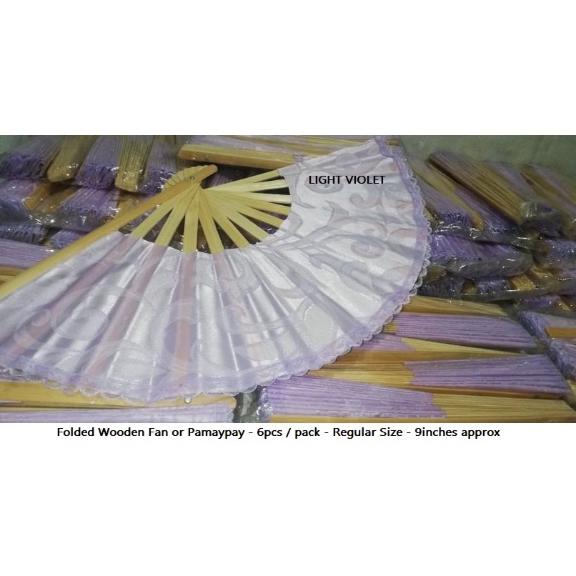 10 PACKS (6 pcs/pack) Folded Wooden Fan or Pamaypay WHOLESALE (PO ...