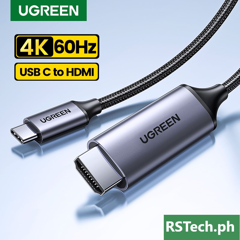 UGREEN USB C to HDMI Type C to HDMI Cable 1.5M Thunderbolt 3 Adapter ...