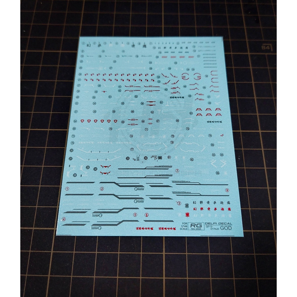 Delpi Decal RG God Gundam Waterslide Decals | Shopee Philippines