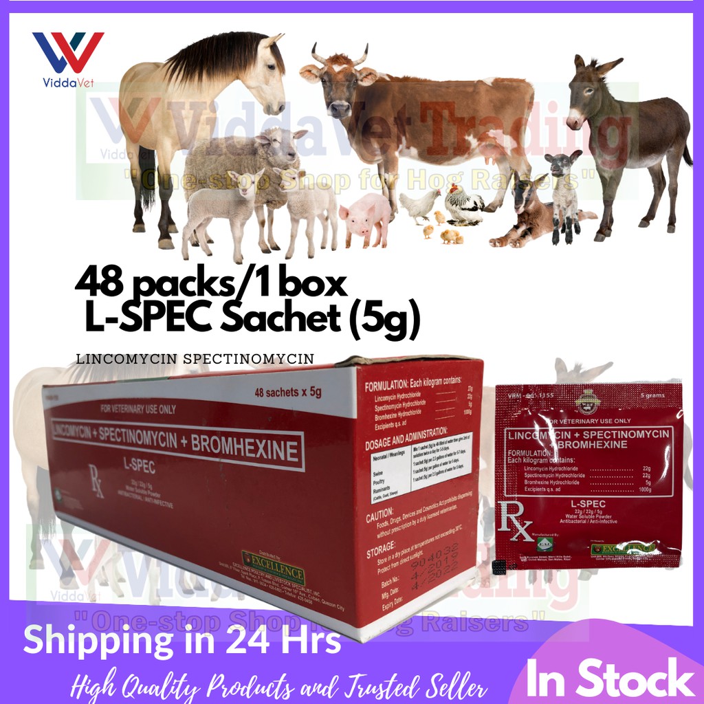 Viddavet- East Asia Vet -48 packs/1box L-spec powder sachet (5 g each ...