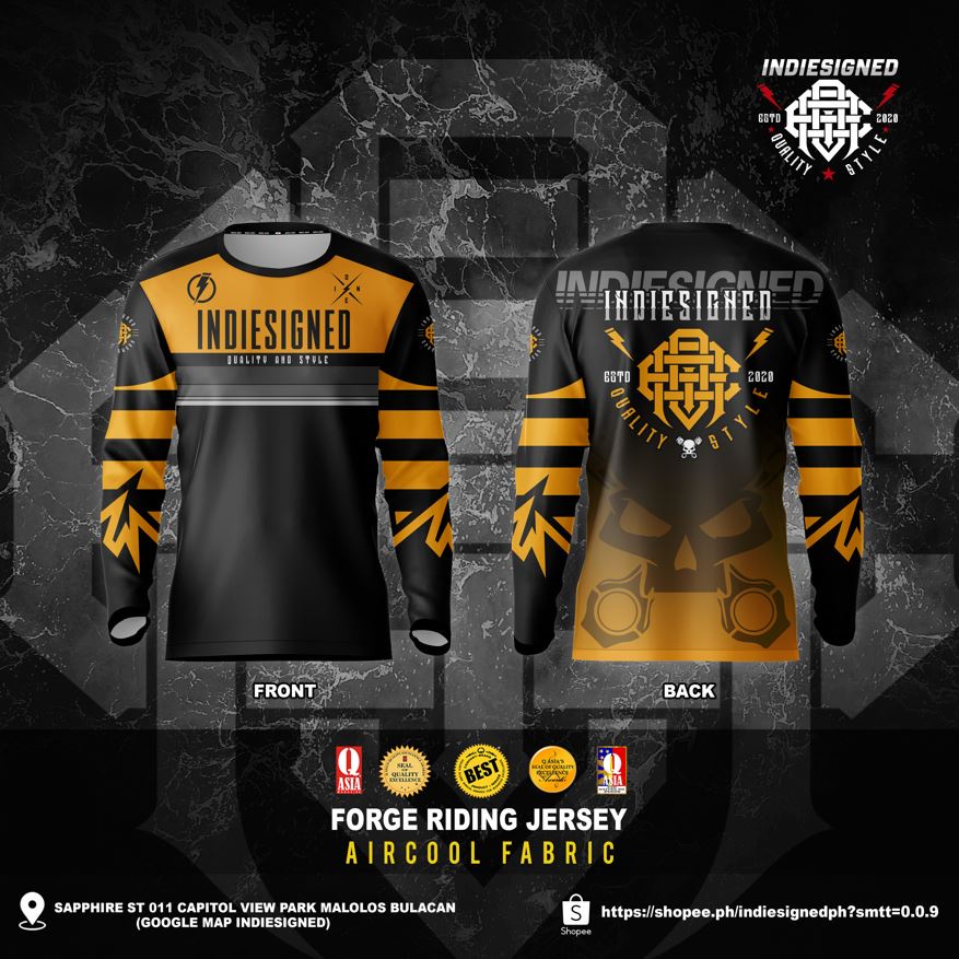 FORGE RIDING JERSEY (AIRCOOL) Motorcycle Riding Jersey Long Sleeves/Bike Jersey Longsleeve ...