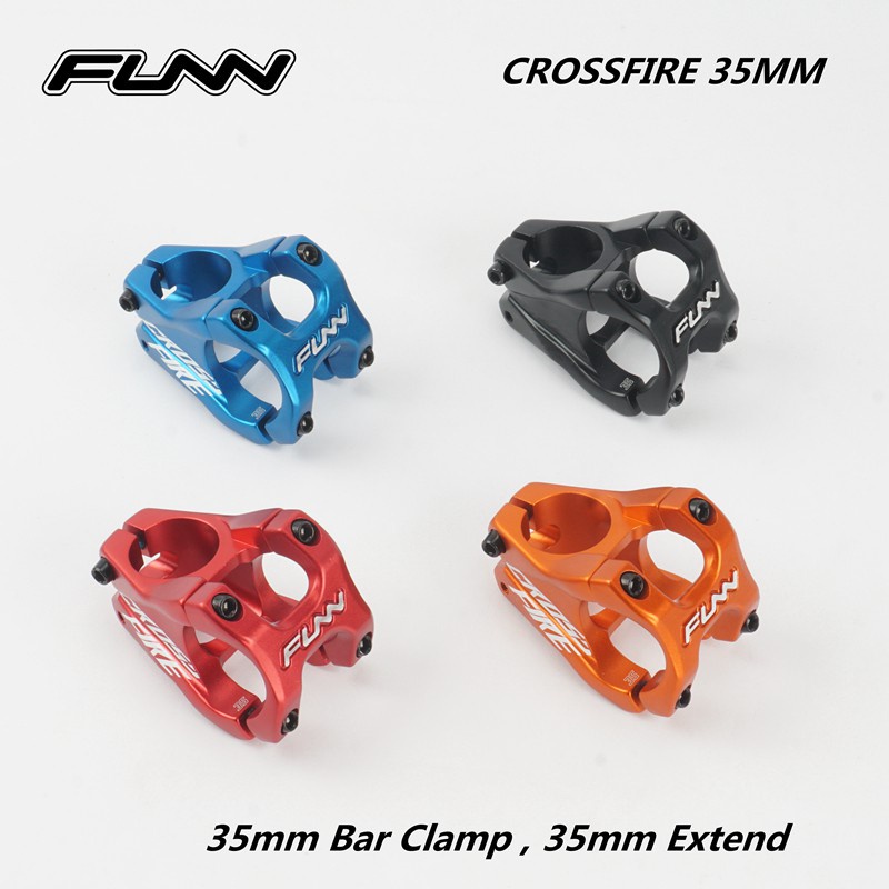 FUNN CROSSFIRE 35MM STEM MTB Mountain Bike Alloy 3D Forged CNC Bar ...
