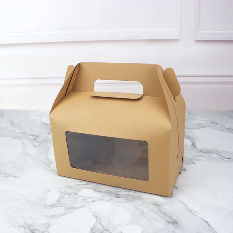 (10 PCS) Gable Box with window Pastry Box Cookies Box Bread box ...