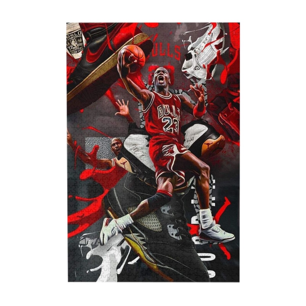 2022 Michael Jordan 1000 Pieces Wooden Jigsaw Puzzle Interactive Game ...