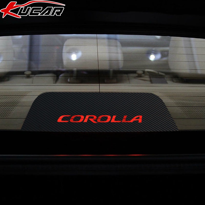 Carbon Fiber Rear Brake Light Stickers For TOYOTA Corolla Stickers ...