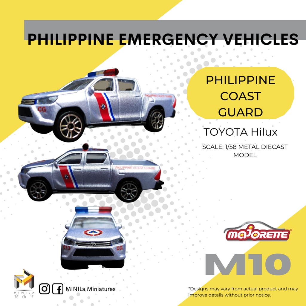 M10 [Minila Miniatures] 1:64 scale Toyota Hilux - Phil. Coast Guard ...