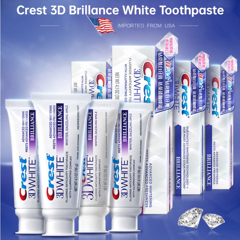 Crest 3D White Toothpaste Combination Pack Glamorous Teeth Whitening ...