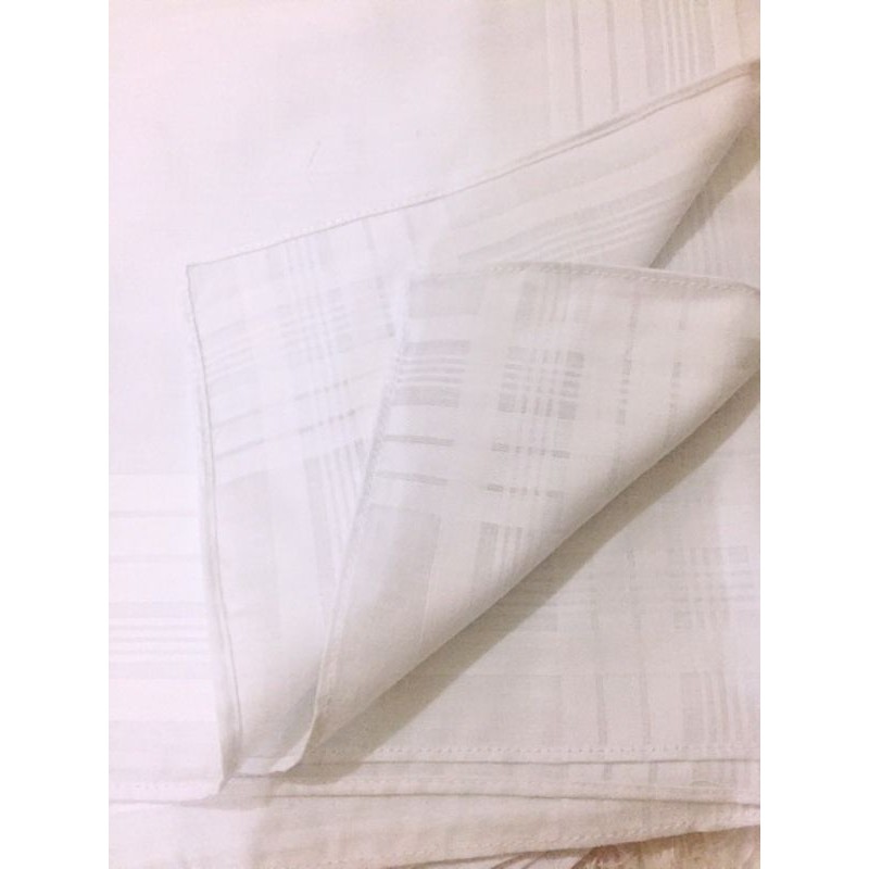 White color Handkerchief cotton tela cannon 12 pcs panyo | Shopee ...