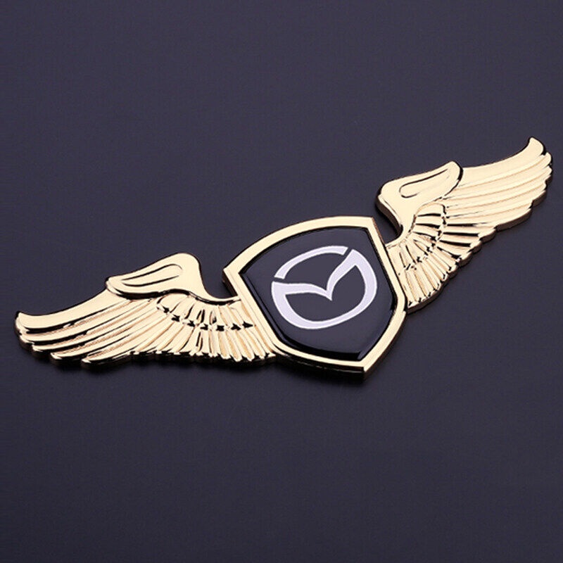 1Piece 3D Metal Auto Wings Badge Decal Trunk Tail Cover Emblem Car ...
