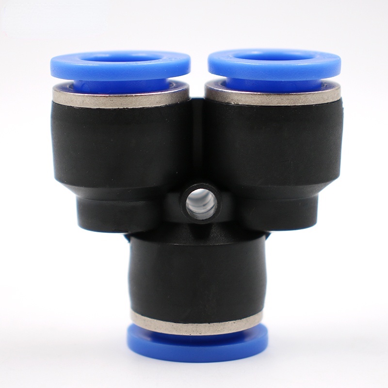 1pcs "Y" Pneumatic Connector Tee Union Push In Fitting for Air Pipe ...