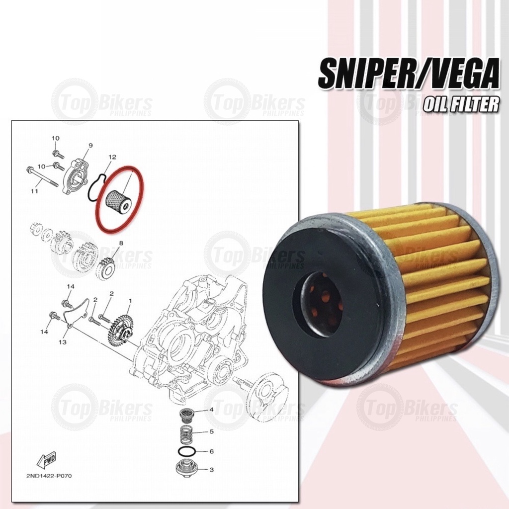 Yamaha Oil Filter Sniper 135, Sniper 150, Sniper 155, Vega, Sight ...