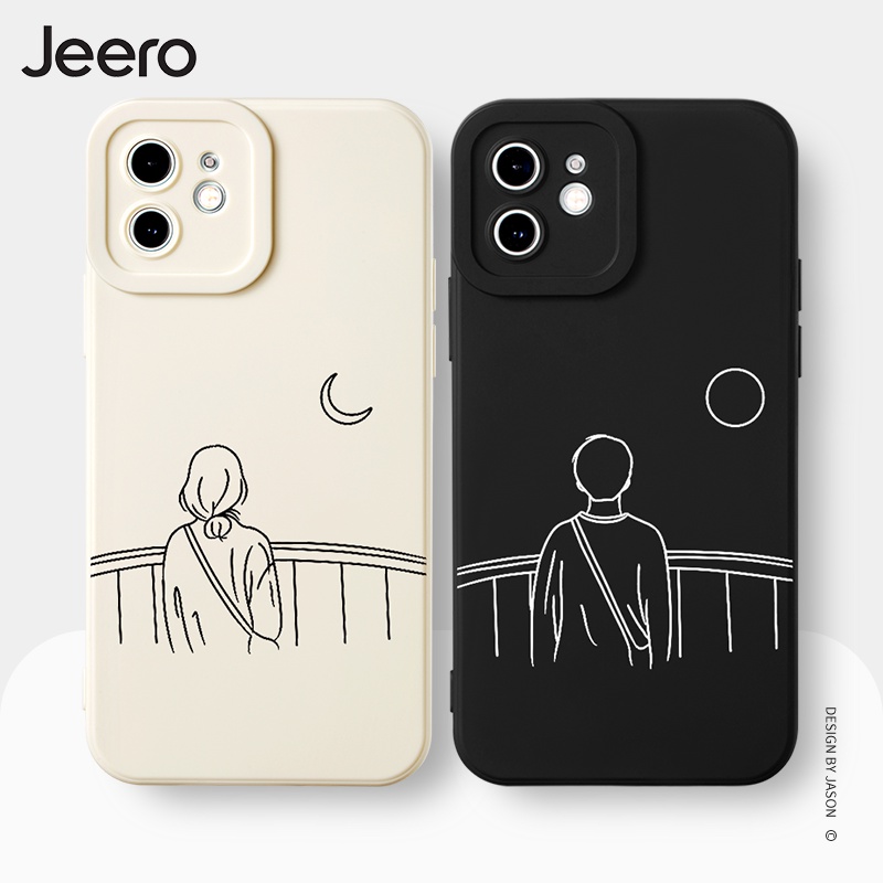 JEERO Soft Silicone Matching Couple Set Cute Aesthetic Shockproof ...