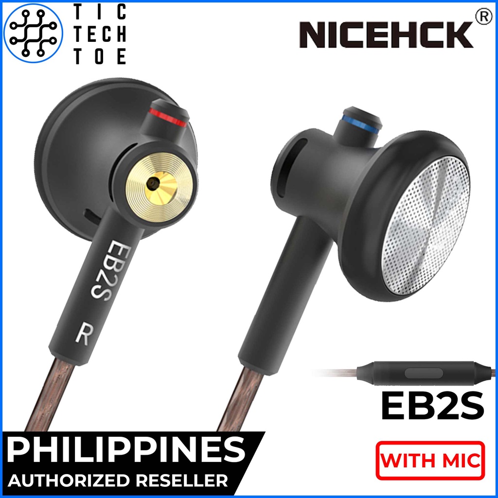 NiceHCK EB2S Aluminum CNC HiFi LCP Dynamic Driver Earbuds with Mic ...