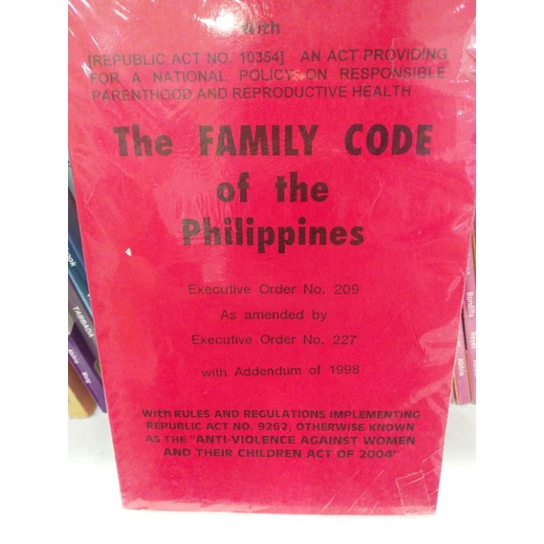 THE FAMILY CODE OF THE PHILIPPINES | Shopee Philippines