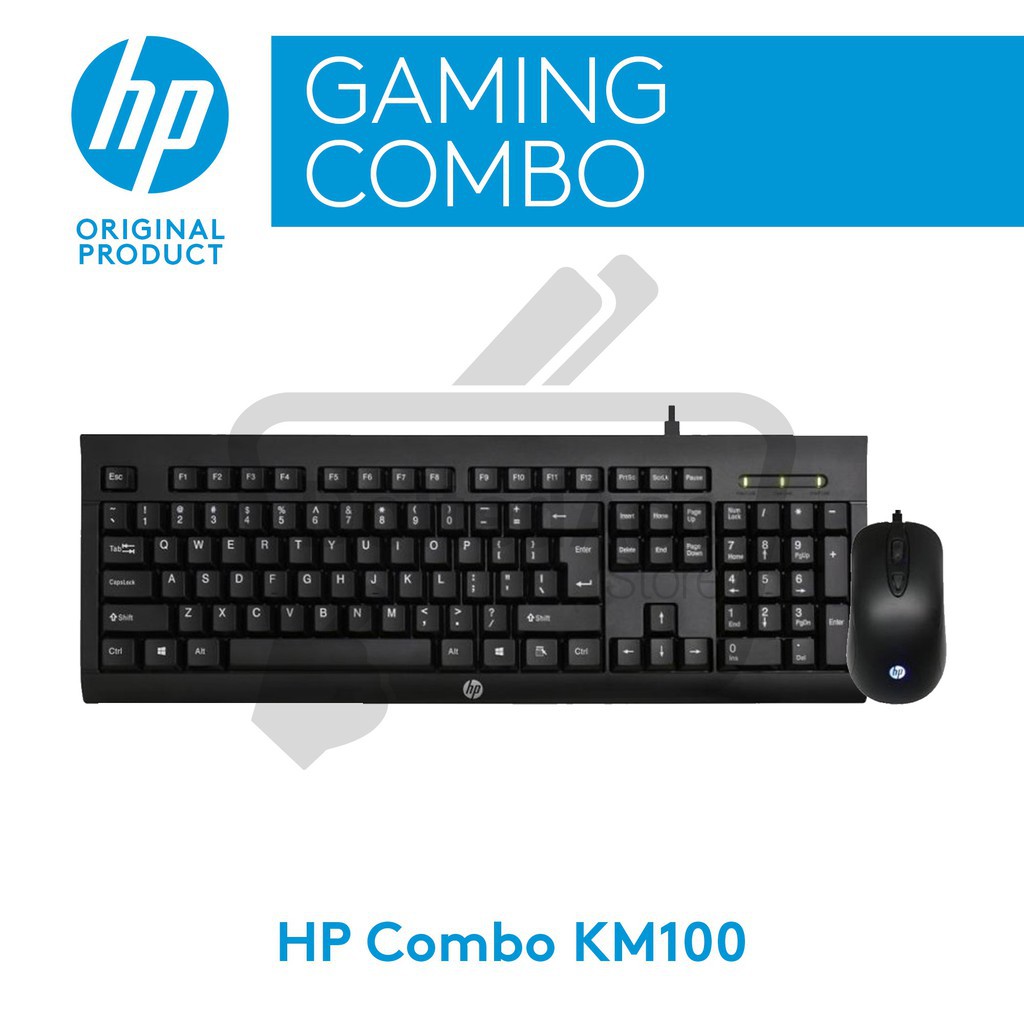 Hp KM100 Gaming Combo Keyboard & Mouse | Shopee Philippines