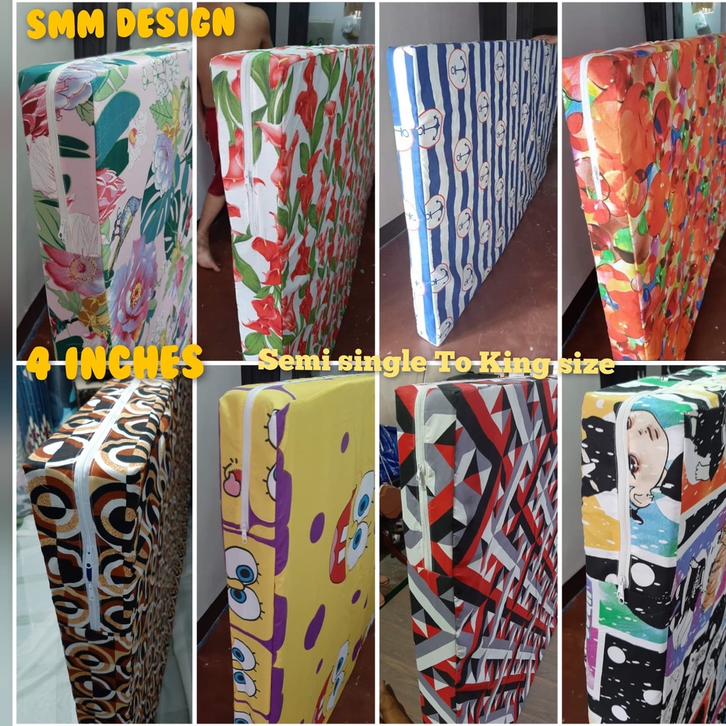 Foam Cover (Balot para sa inyong foam) 4 inches thick / Semi Cotton ...