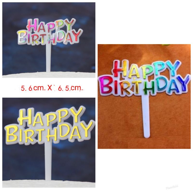 Cake Topper Tag HAPPY Birthday Pattern Pack Of 10 | Shopee Philippines
