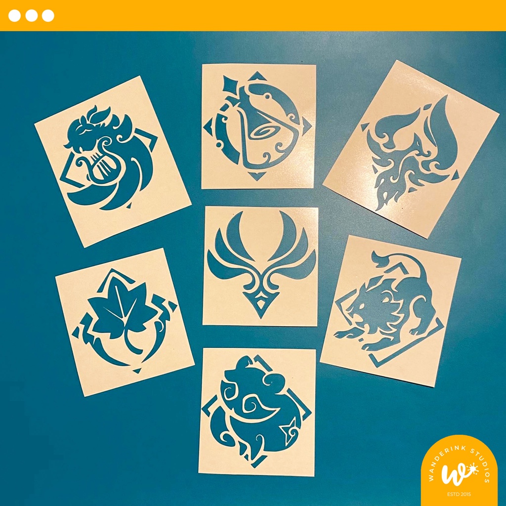 BATCH 3: MATTE COLORED Waterproof Genshin Impact Vinyl Decal Sticker ...
