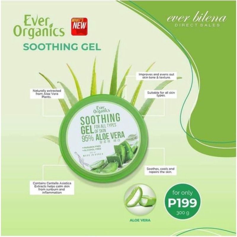 EVER ORGANIC SOOTHING GEL 300ML | Shopee Philippines