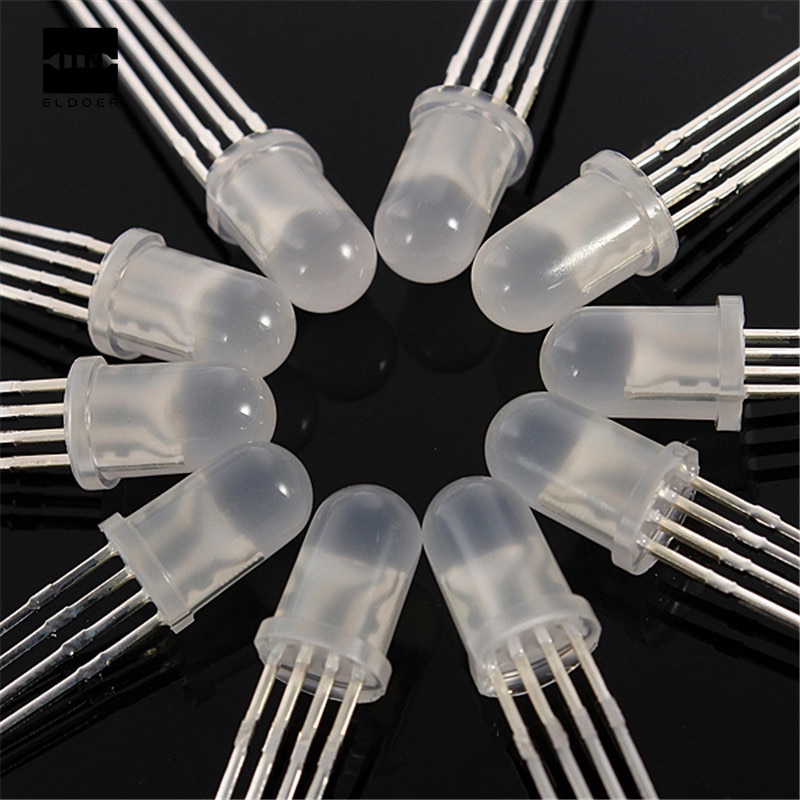 10PCS - 5mm RGB LED 4 Pins Common Cathode Led Light Lighting diodes ...