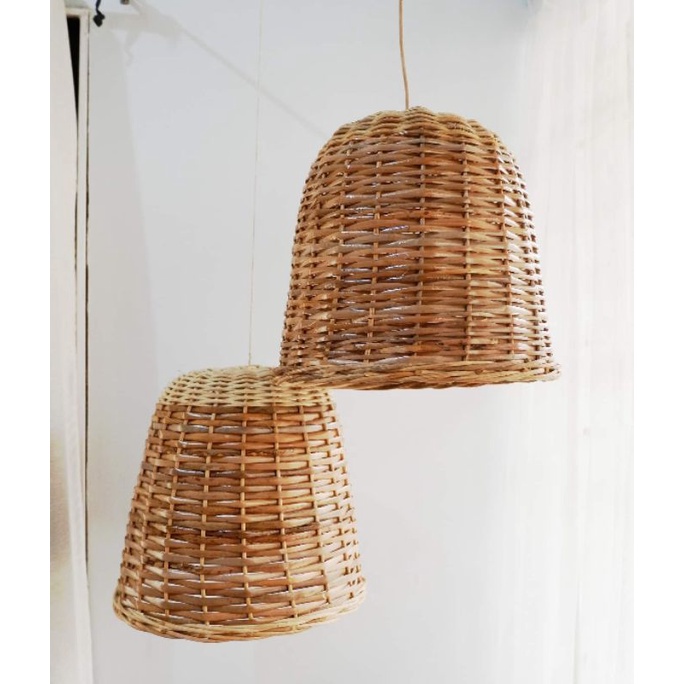 Handmade Native Rattan Bell Pendant Lamp (E27) BOHO / Minimalist ...