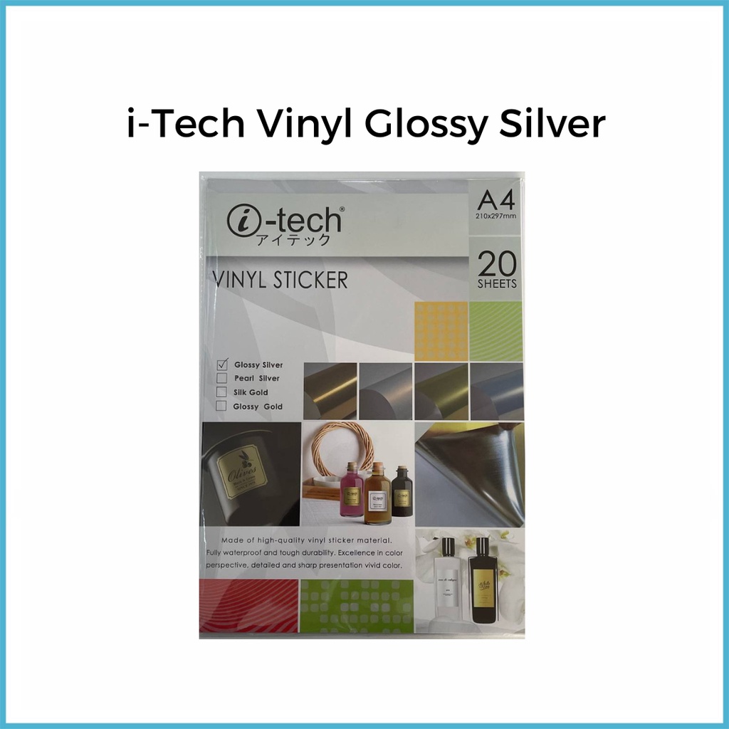 Waterproof Printable iTech Vinyl Sticker A4 20 Sheets Matte / Glossy / Transparent I-tech Brand ...