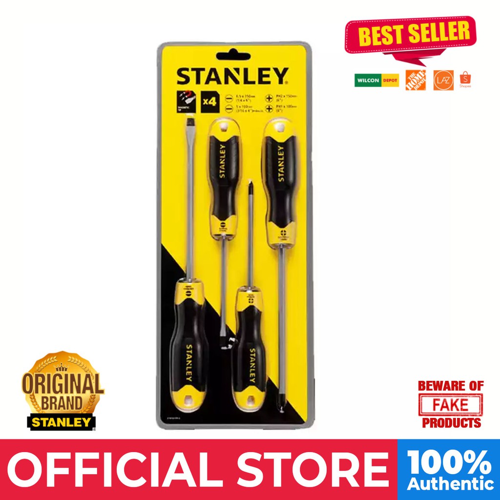 Stanley 4-Piece Cushion Grip Screwdriver Set (STMT66671) | Shopee ...