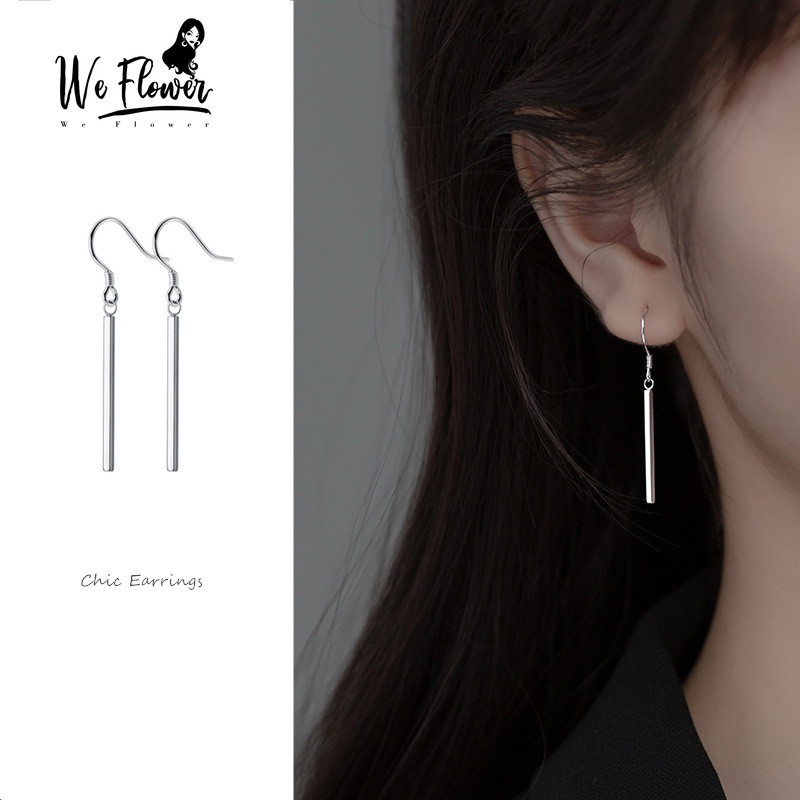 We Flower Chic S925 Silver Geometric Stick Dangle Earrings For Women | Shopee Philippines