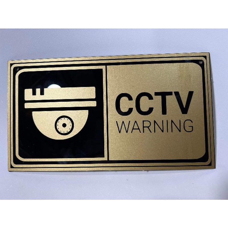 WARNING CCTV NEW/5X9 ACRYLIC/3MM THICK/WATERPROOF STICKER CUT OUT ...