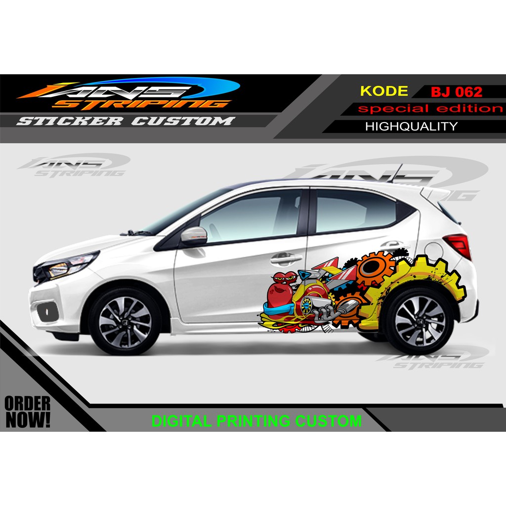 Brio RACING CAR STICKER / AGYA AYLA CAR STICKER / HONDA JAZZ STICKER ...