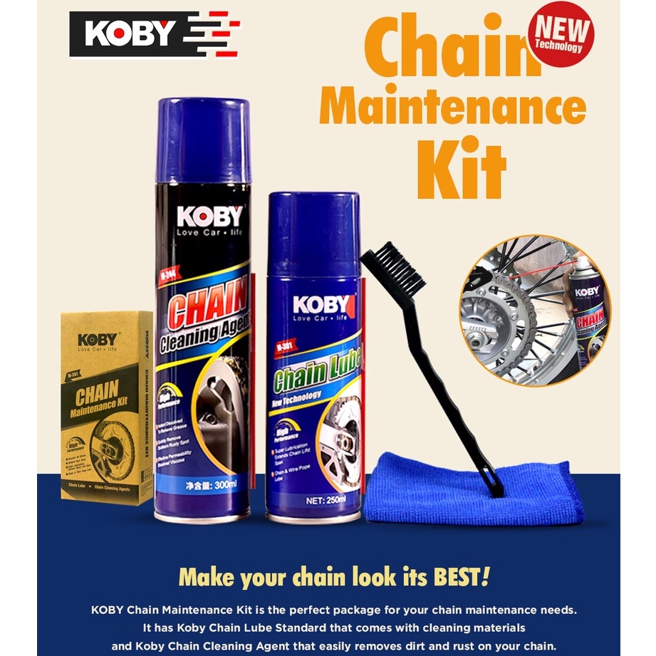 Koby Chain Cleaner Maintenance Kit Premium Quality | Shopee Philippines