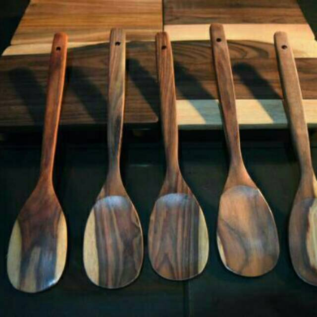 KAYU Wooden Ladle Rice Ladle Long Handle Rice Spoon | Shopee Philippines