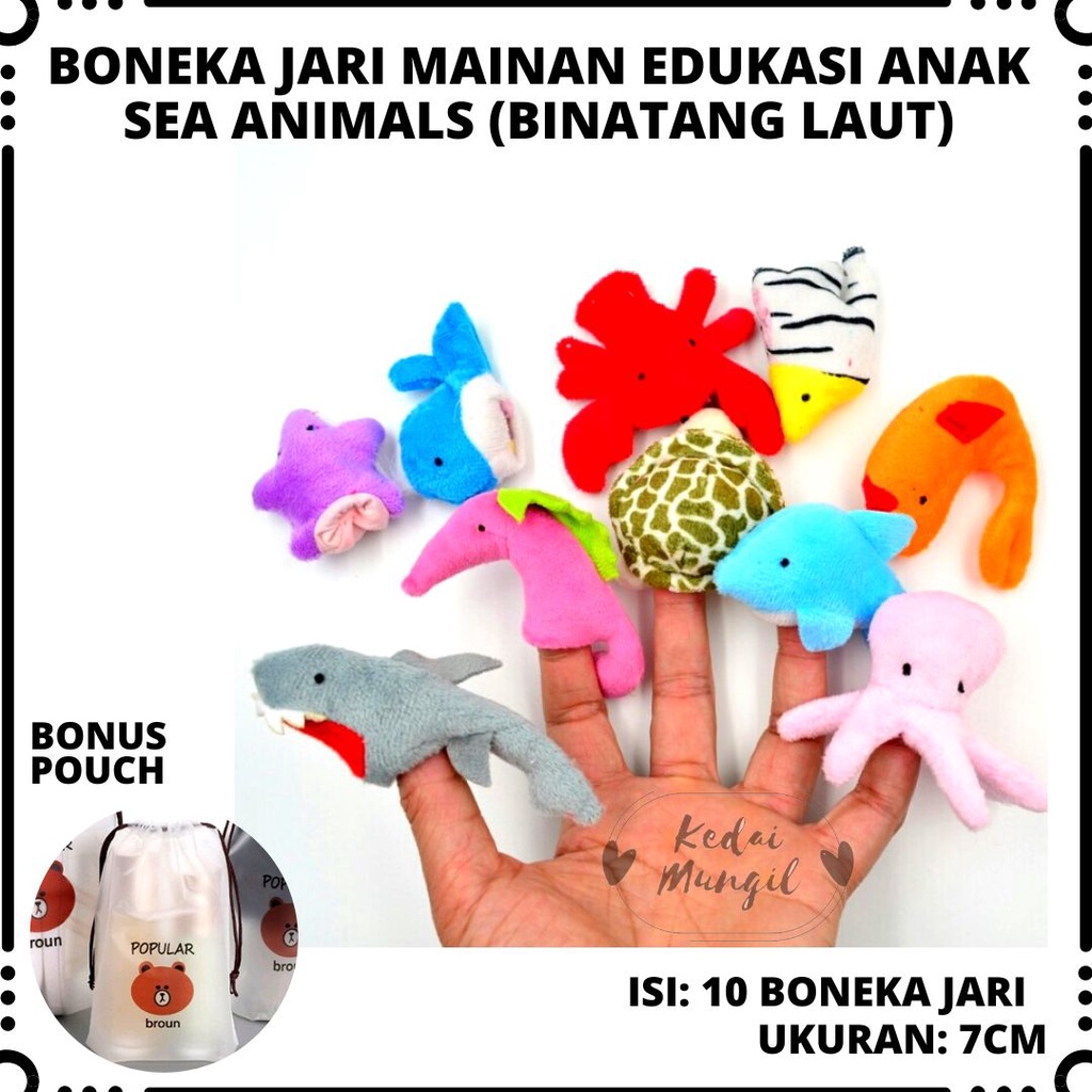 Marine Animal Finger Puppets (Sea Animal Finger Puppets) | Shopee ...