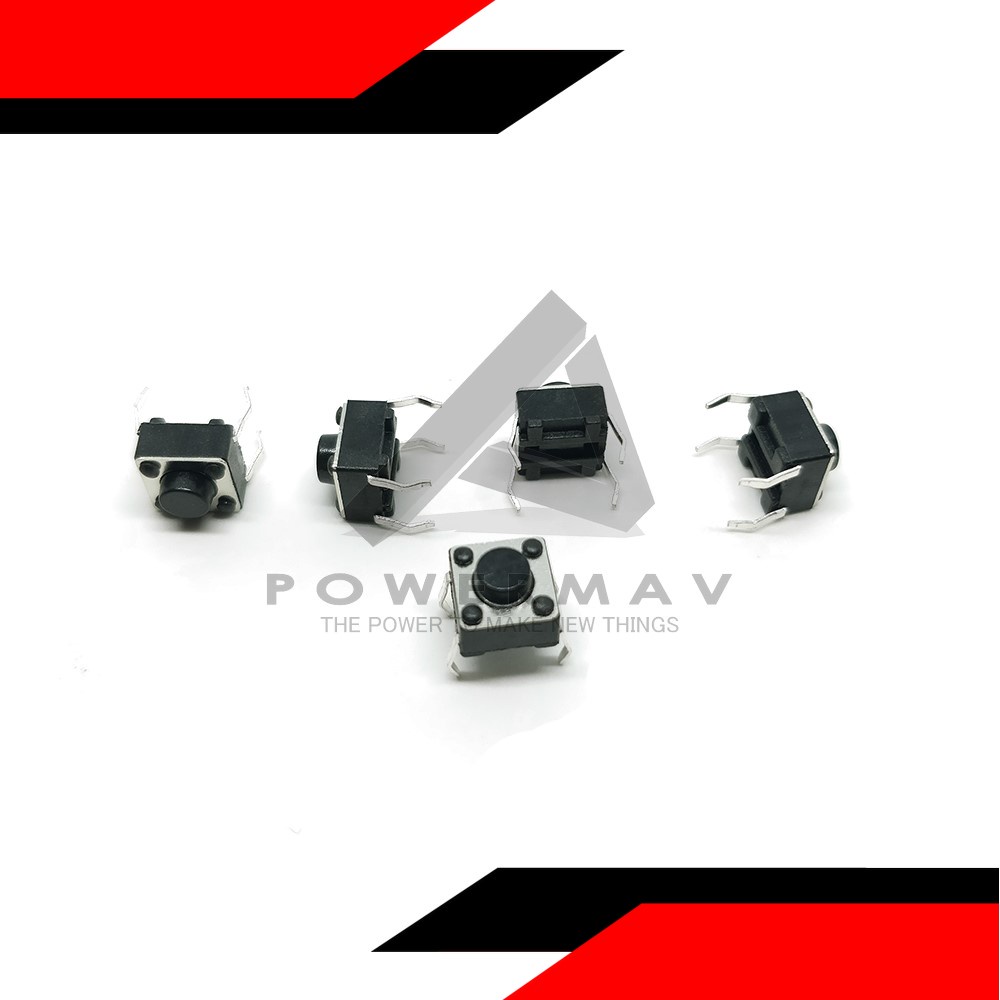 5pcs 4 pin tact swicth 6x6x5mm 4PIN G89 Tactile Tact Push Button Micro ...