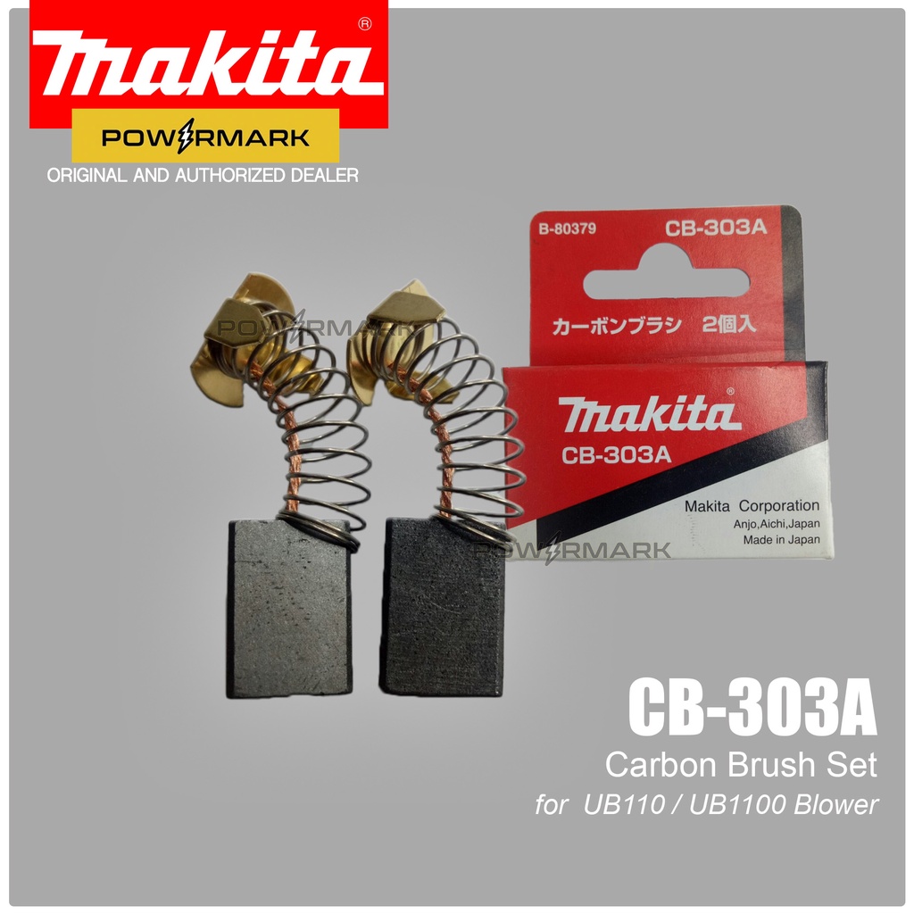MAKITA CB-303A Carbon Brush for Set for UB110 / UB1100 Blower ...