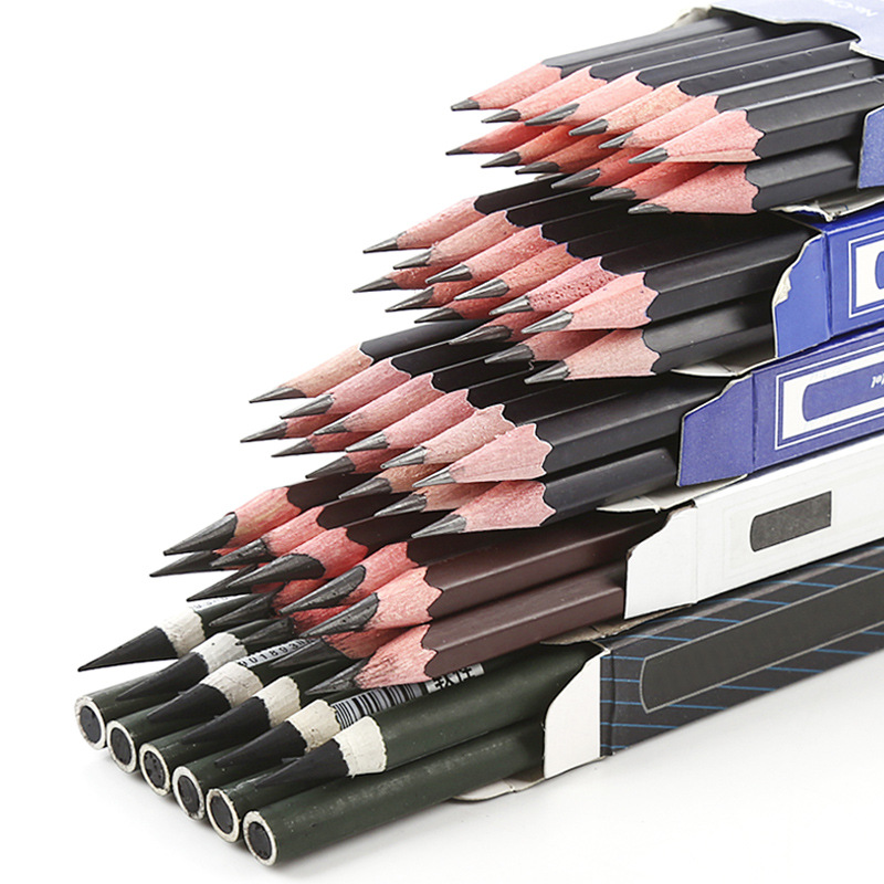 Wooden Pencils HB-8B Hexagonal Student Sketch Painting High-quality ...