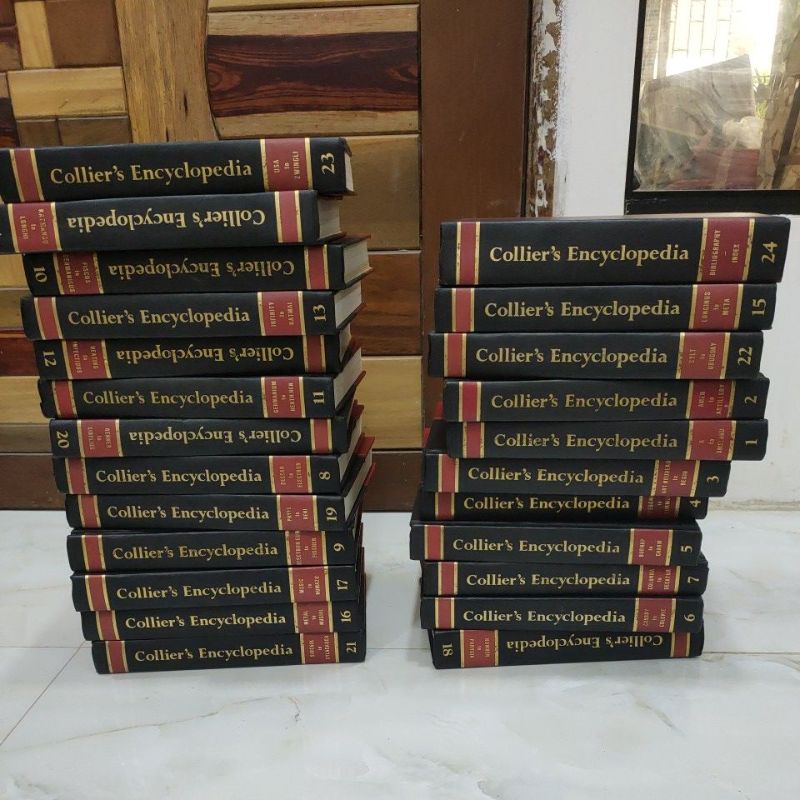 collier's encyclopedia science set school knowledge library books shelf ...