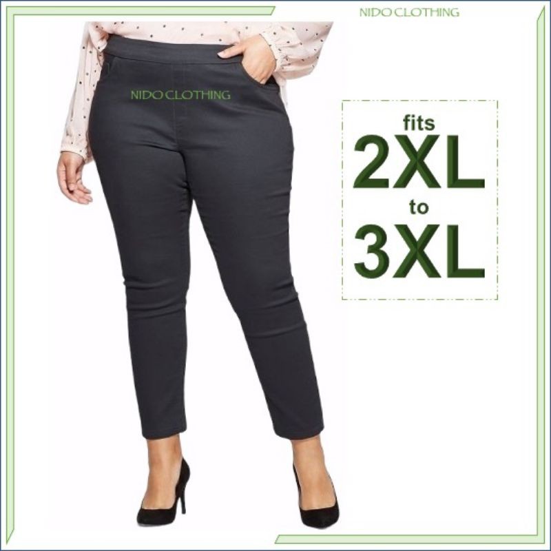 PLUS SIZE Trouser Pants High Waist (fits 2XL to 3XL) | Shopee Philippines