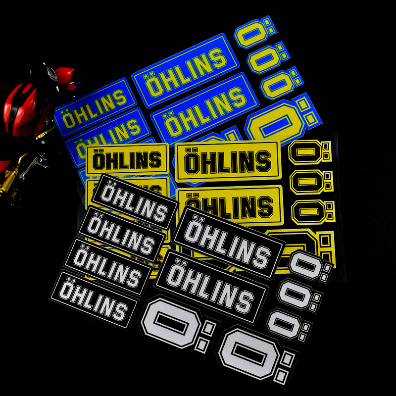 11Pcs/Set Reflective Motorcycle Shock Absorbing Decals OHLINS Bike ...