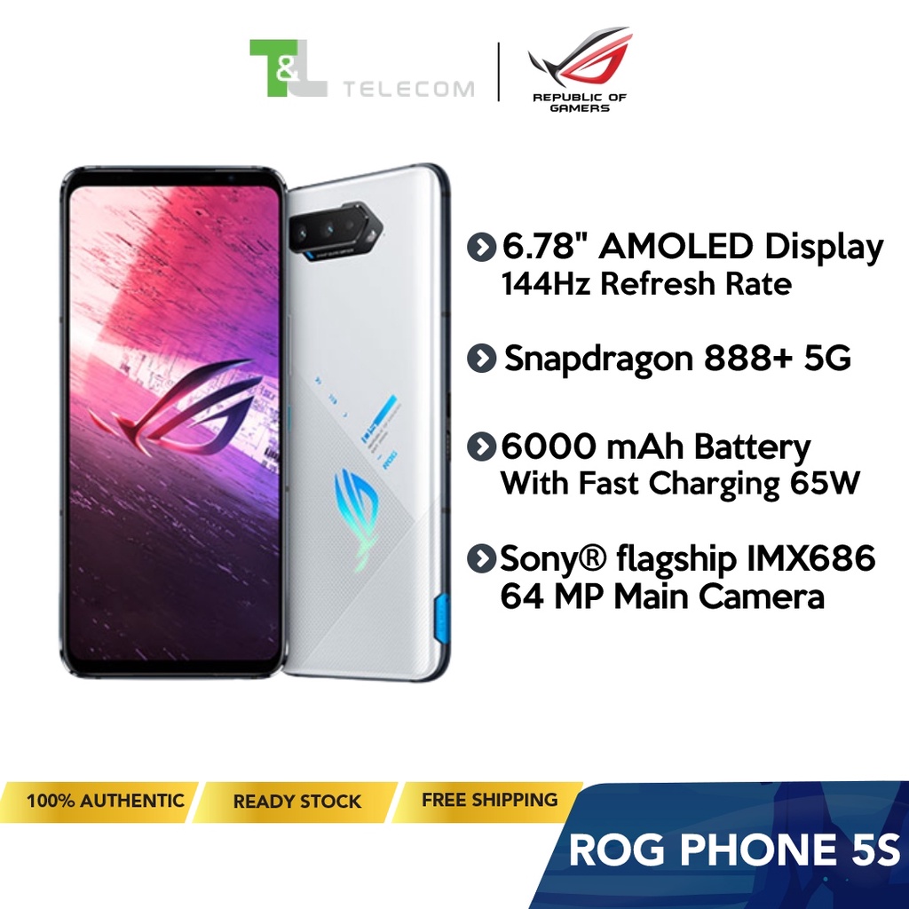 Asus ROG Phone 5S ZS676KS 16GB+ 256GB Dual SIM 5G - Qualcomm Snapdragon ...