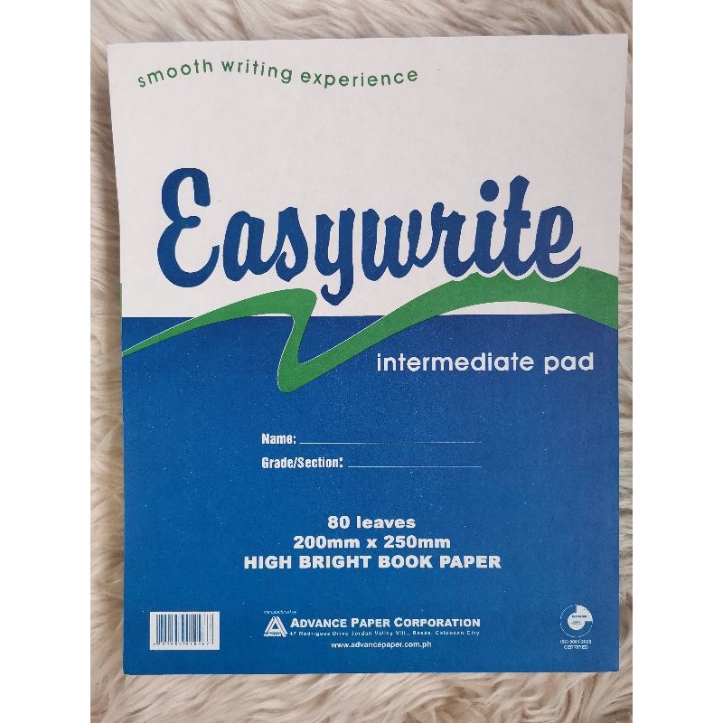 Advance Easywrite Intermediate Pad 80 Leaves (10 Pad) | Shopee Philippines
