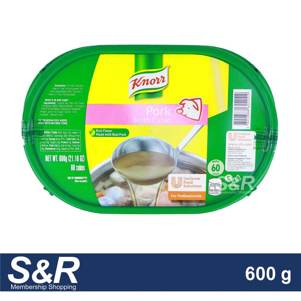 Knorr Pork Broth Cubes 60pcs | Shopee Philippines