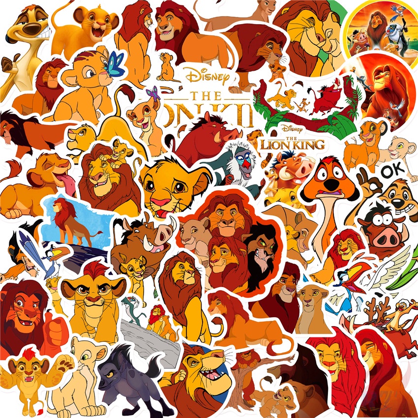 The Lion King Series 01 Stickers 50Pcs/Set Simba DIY Fashion Waterproof ...