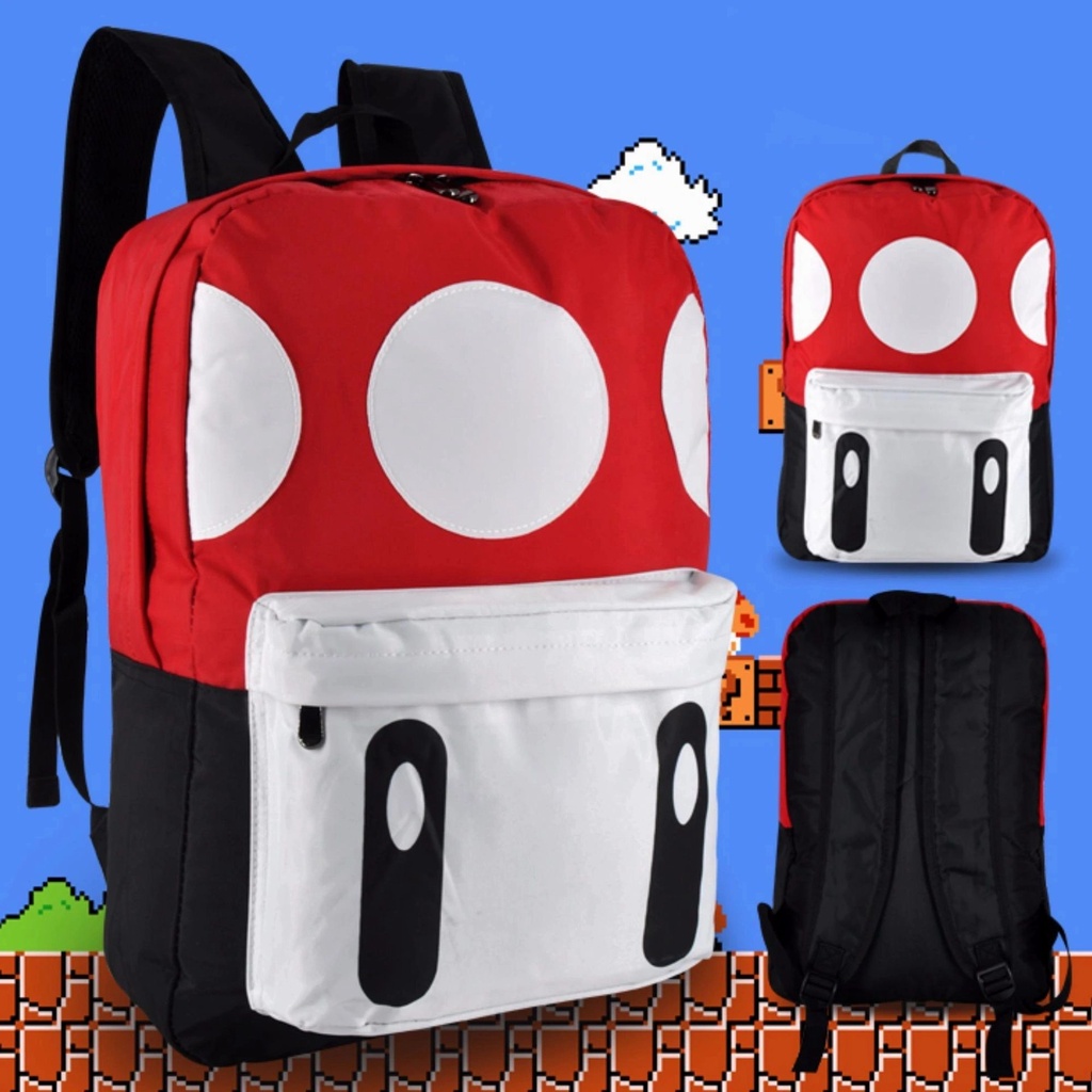 MC Unisex Backpack (Red) Super Mario Design | Shopee Philippines