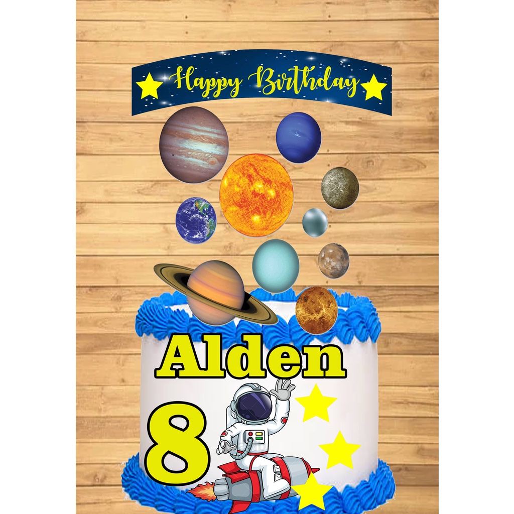 Solar System Cake Topper Customized | Shopee Philippines