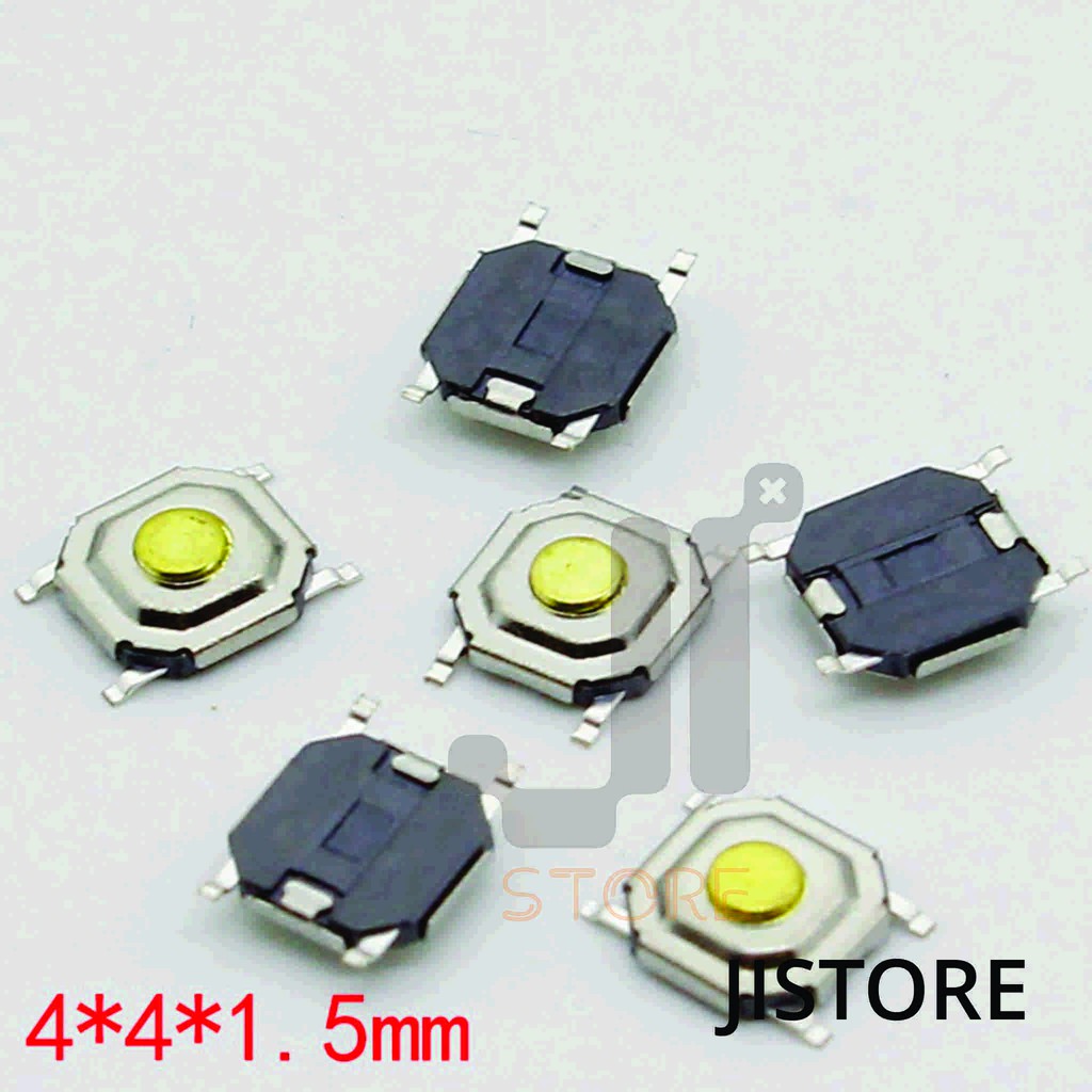 10 Push Button Switch SMD 4 Pin 4x4x1.5 / 3mm 4 Pin SMD Waterproof (4 ...