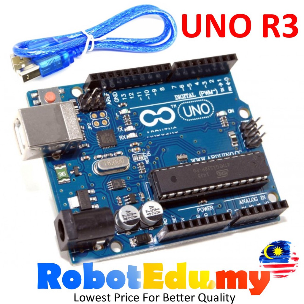 DIP UNO R3 Rev3 V3 Atmel ATMEGA328P Compatible Board Plug and Play (No need download extra ...