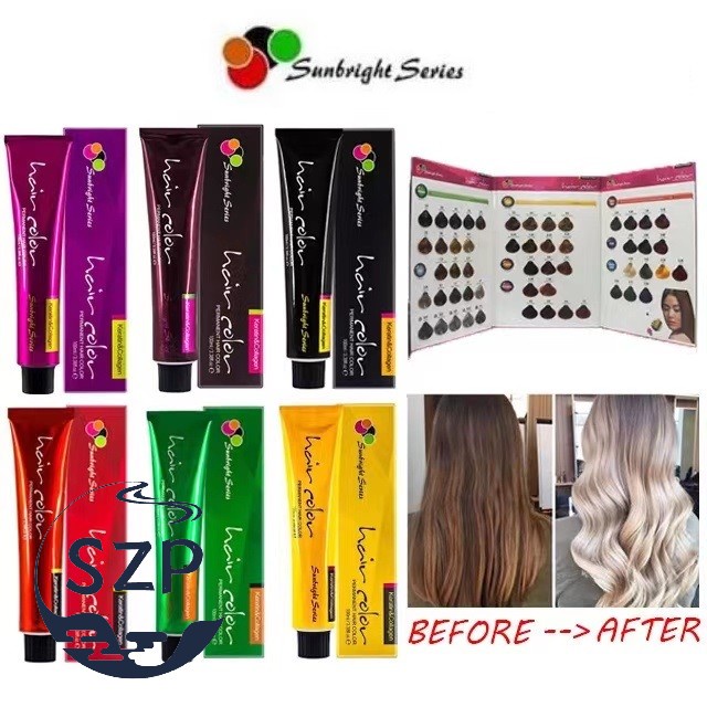Sunbright Series Hair Color Hair Dye Hair Coloring Cream 100ml | Shopee ...