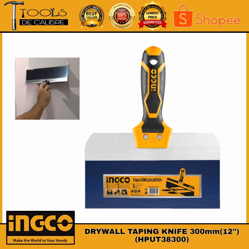 INGCO Drywall Taping Knife 300mm(12") (HPUT38300) | Shopee Philippines